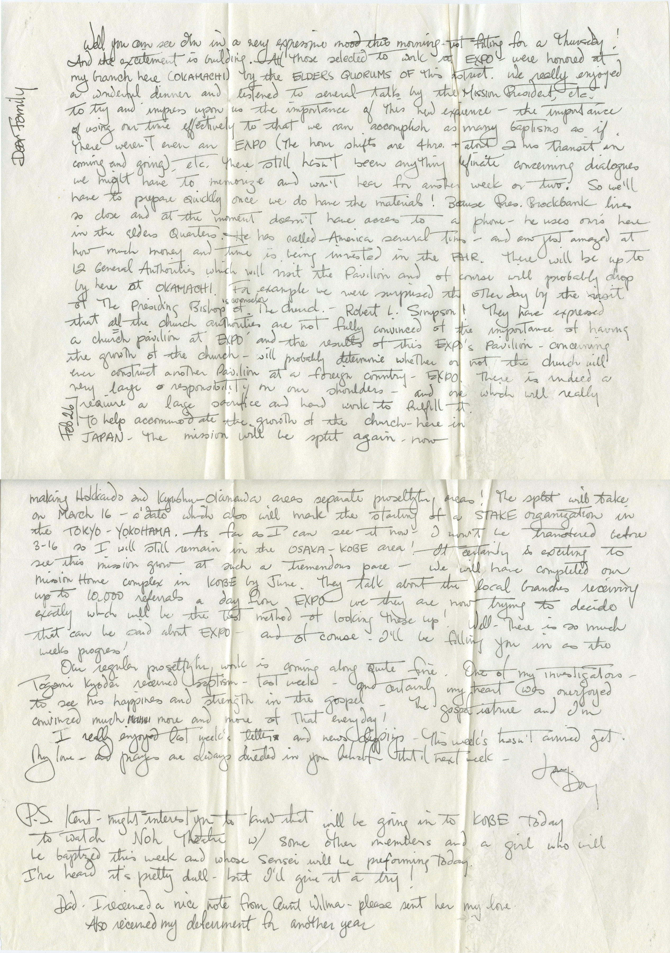 Letters | Osaka Expo: Doug Berkey Collection | Expo Murals | BYU-Idaho